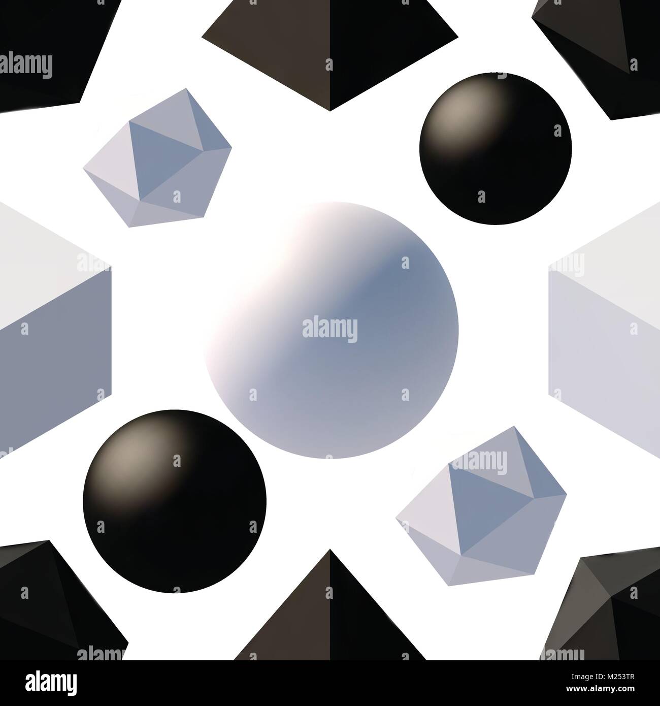 Pattern with 3d shapes Stock Vector Image & Art - Alamy