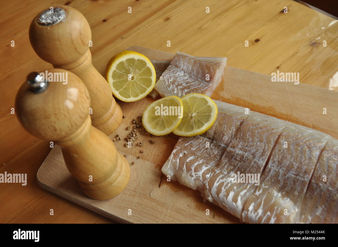 Fillet of fish. Dish, main dish. Fasting food seasoning Stock Photo - Alamy