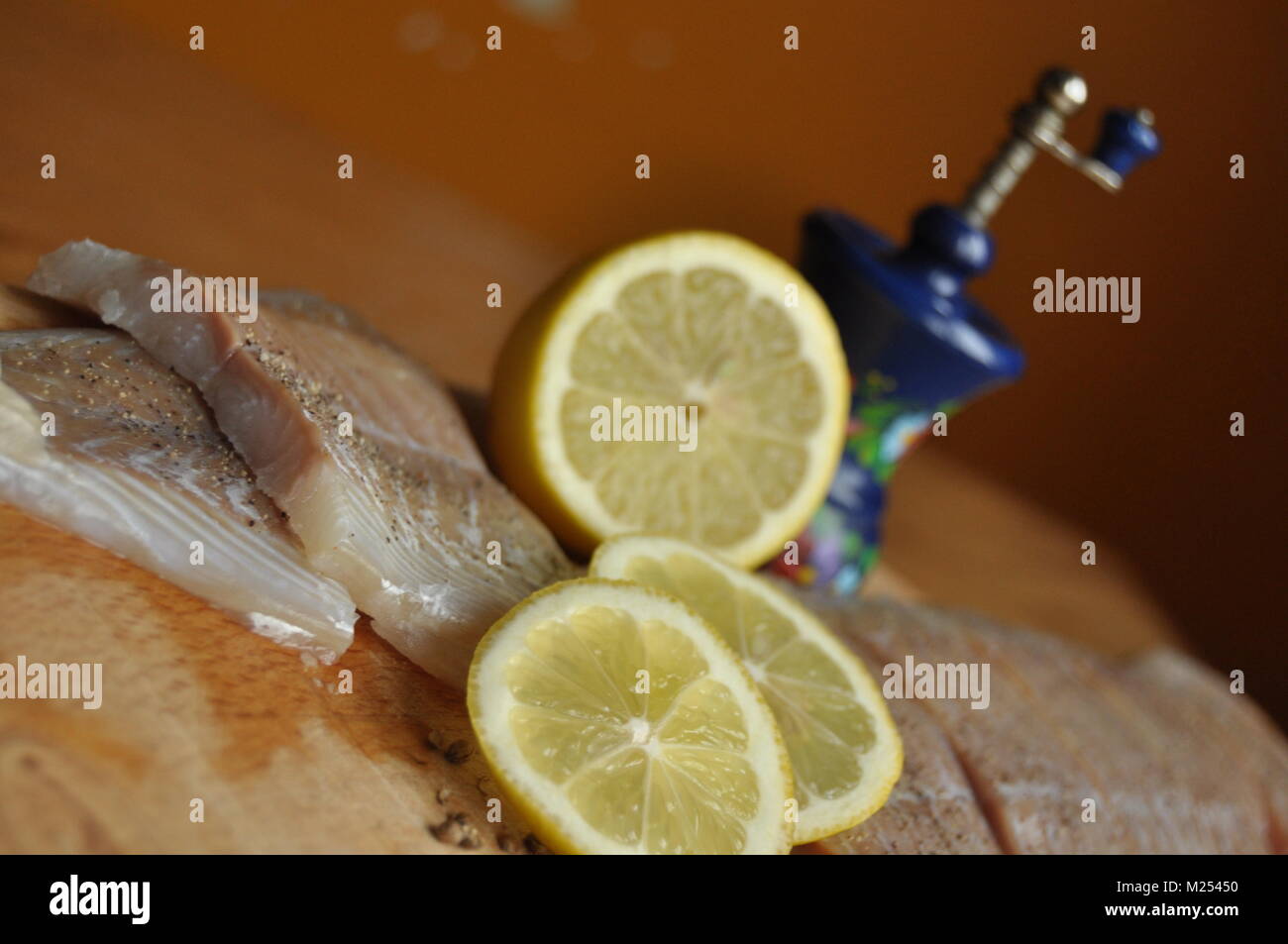 Fillet of fish. Dish, main dish. Fasting food seasoning Stock Photo - Alamy