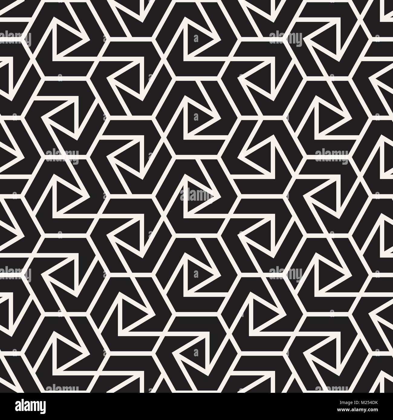 Vector Seamless Lines Mosaic Pattern Modern Stylish Abstract Texture Repeating Geometric Tiles