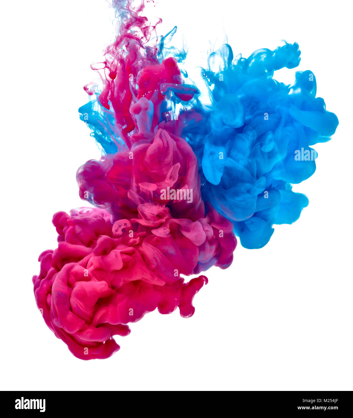 blue red paint in water Stock Photo - Alamy