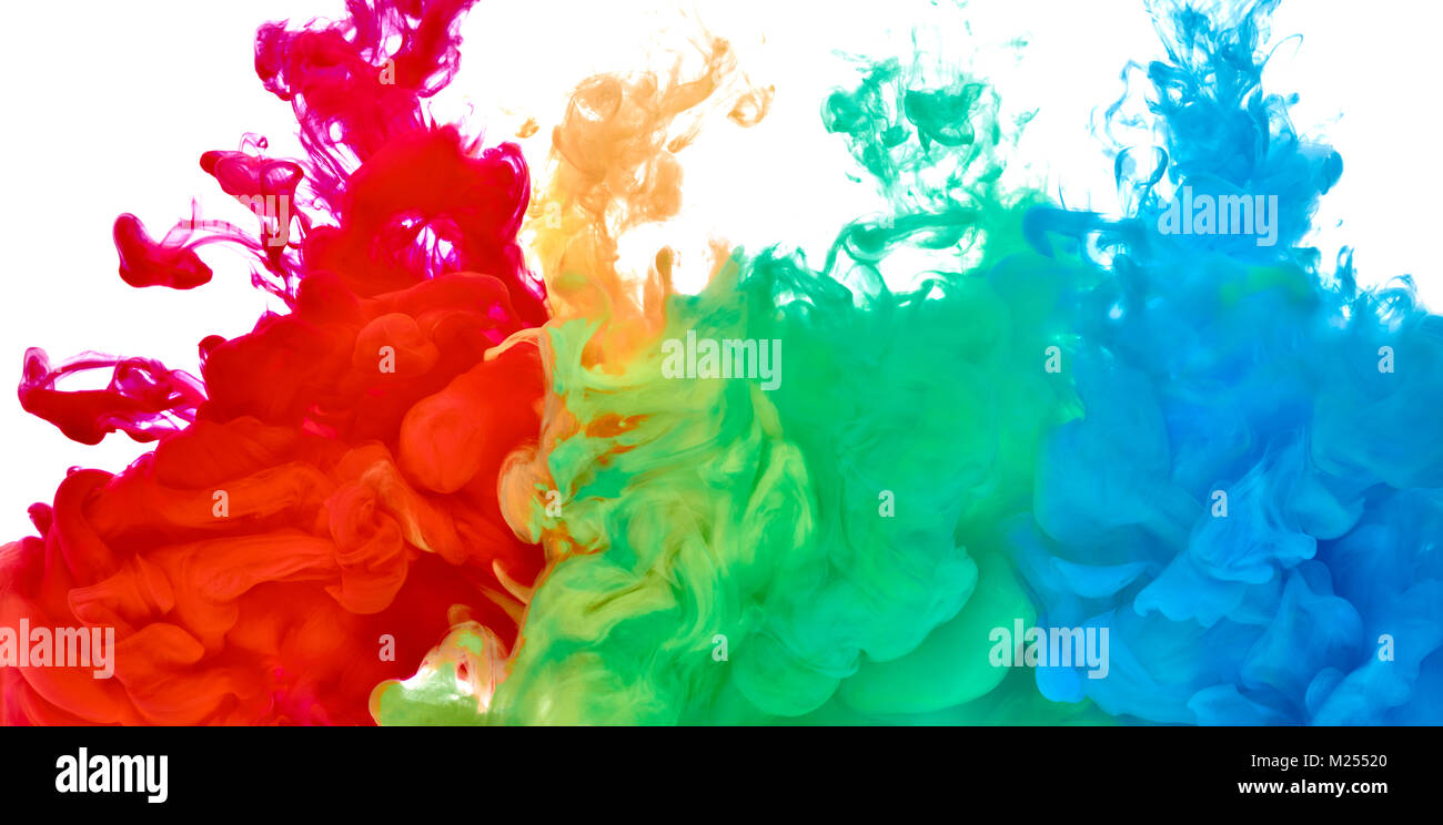 close up of paint in water Stock Photo - Alamy