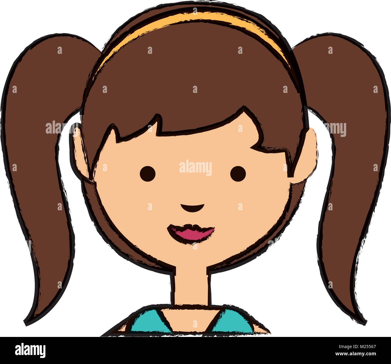 cartoon girl icon Stock Vector Image & Art - Alamy