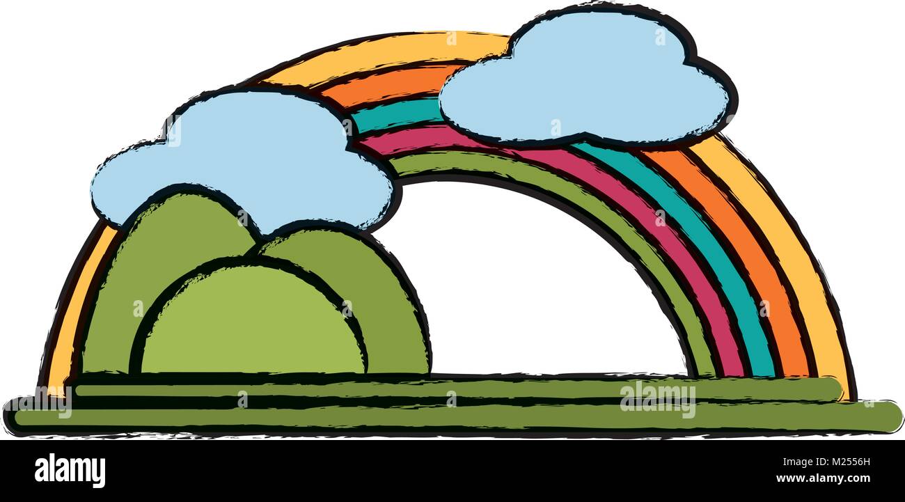rainbow landscape design Stock Vector Image & Art - Alamy