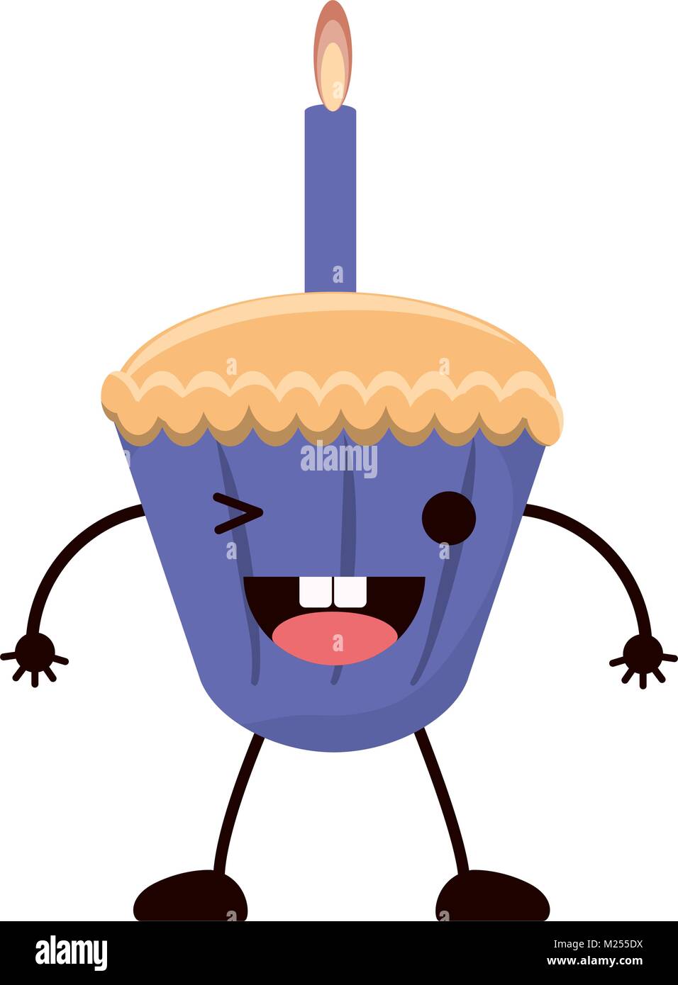 kawaii birthday cupcake icon Stock Vector Image & Art - Alamy