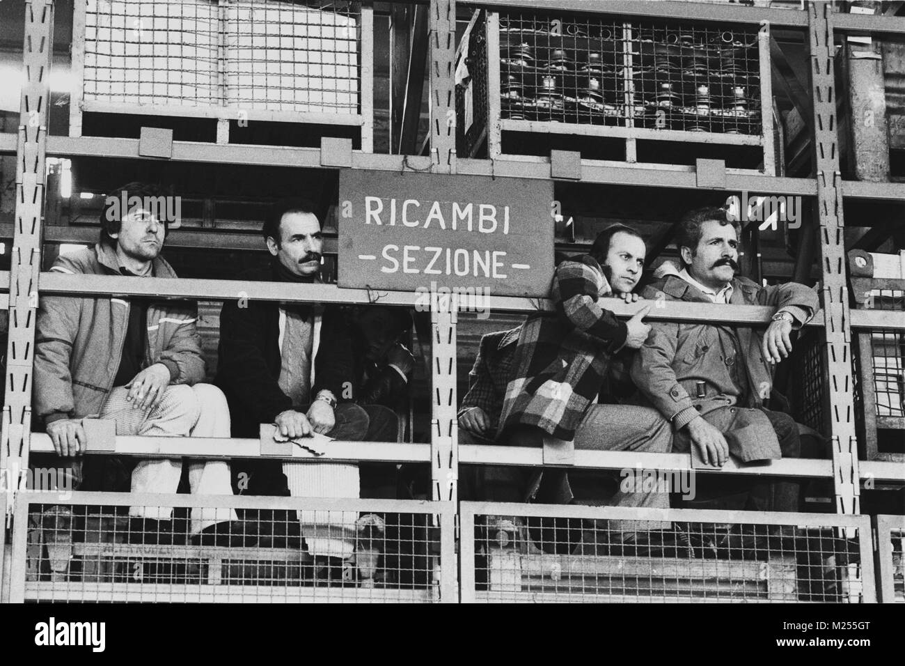 union assembly of workers in the Arese plant of Alfa Romeo car factory ...