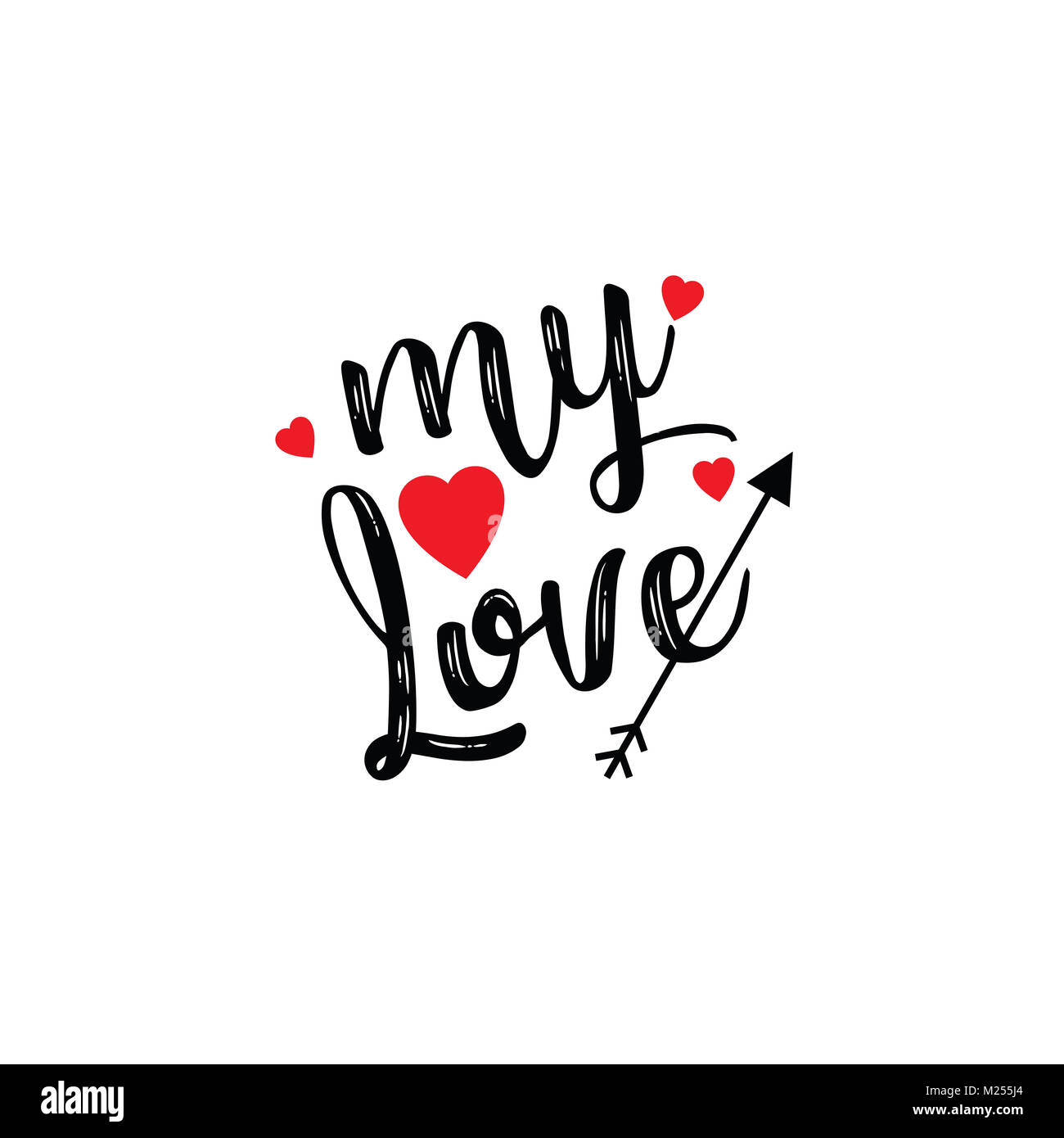 Valentines card two red Cut Out Stock Images & Pictures - Alamy