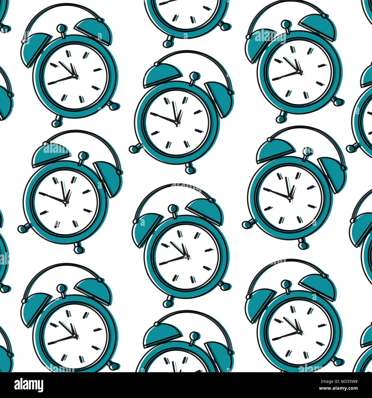 alarm clock pattern image Stock Vector Image & Art - Alamy