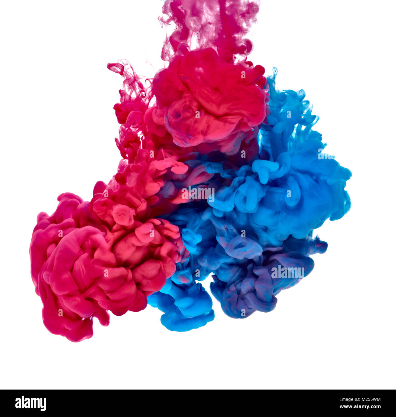 blue red paint in water Stock Photo - Alamy