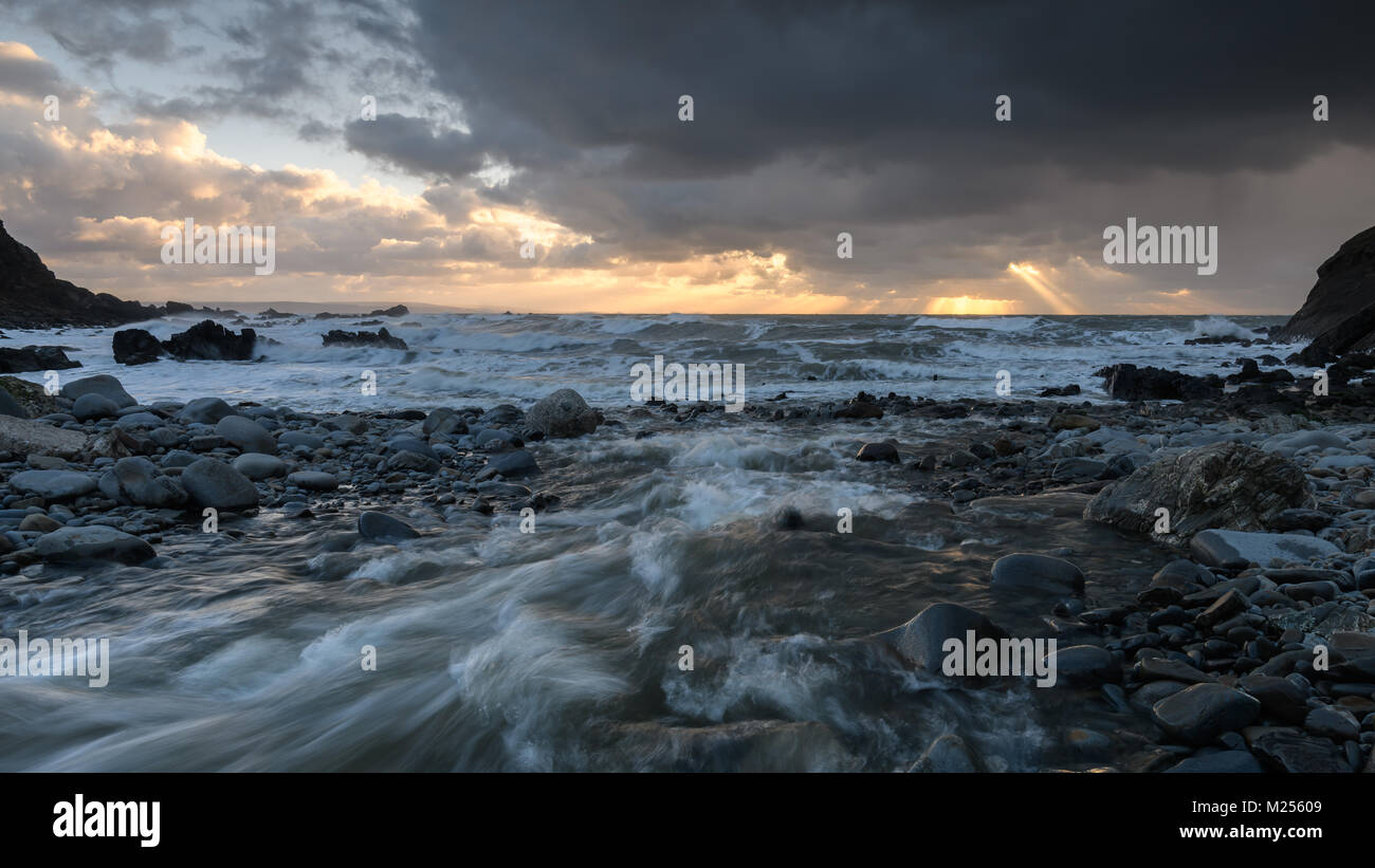 Duckpool Beach in Cornwall Stock Photo - Alamy
