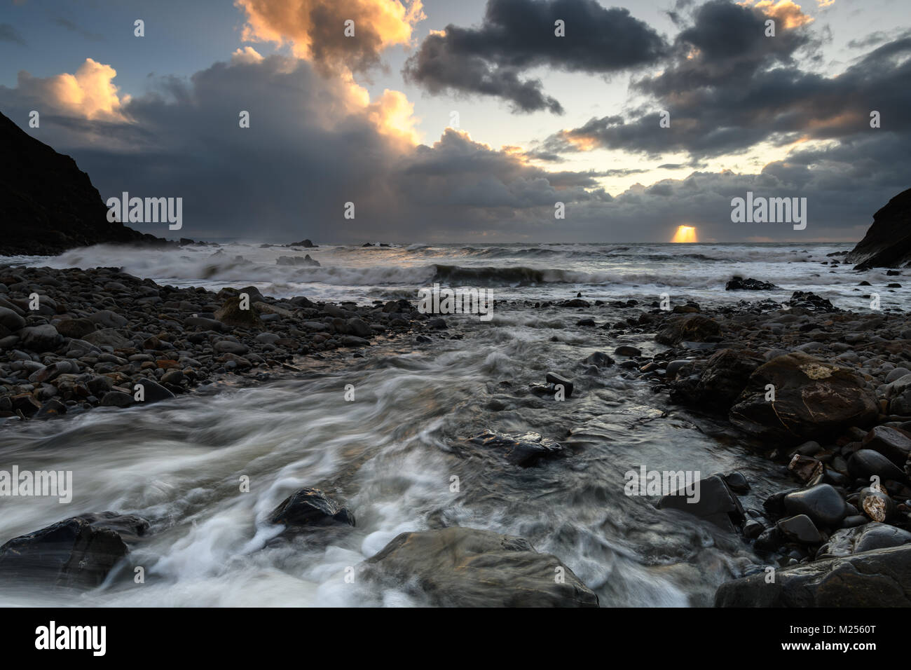 Duckpool Beach in Cornwall Stock Photo - Alamy