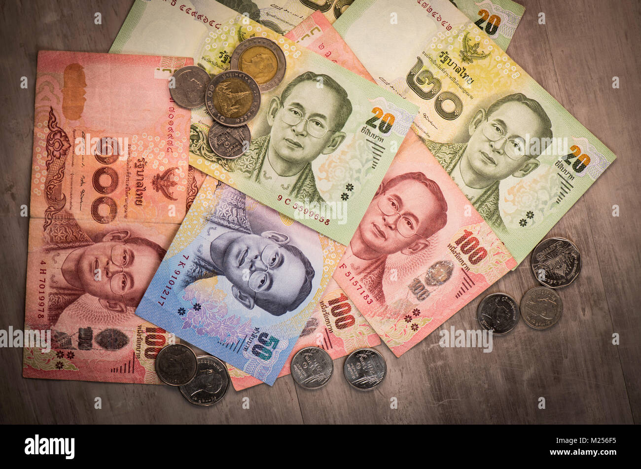 Thai money banknotes closeup background, Thailand money for business ...