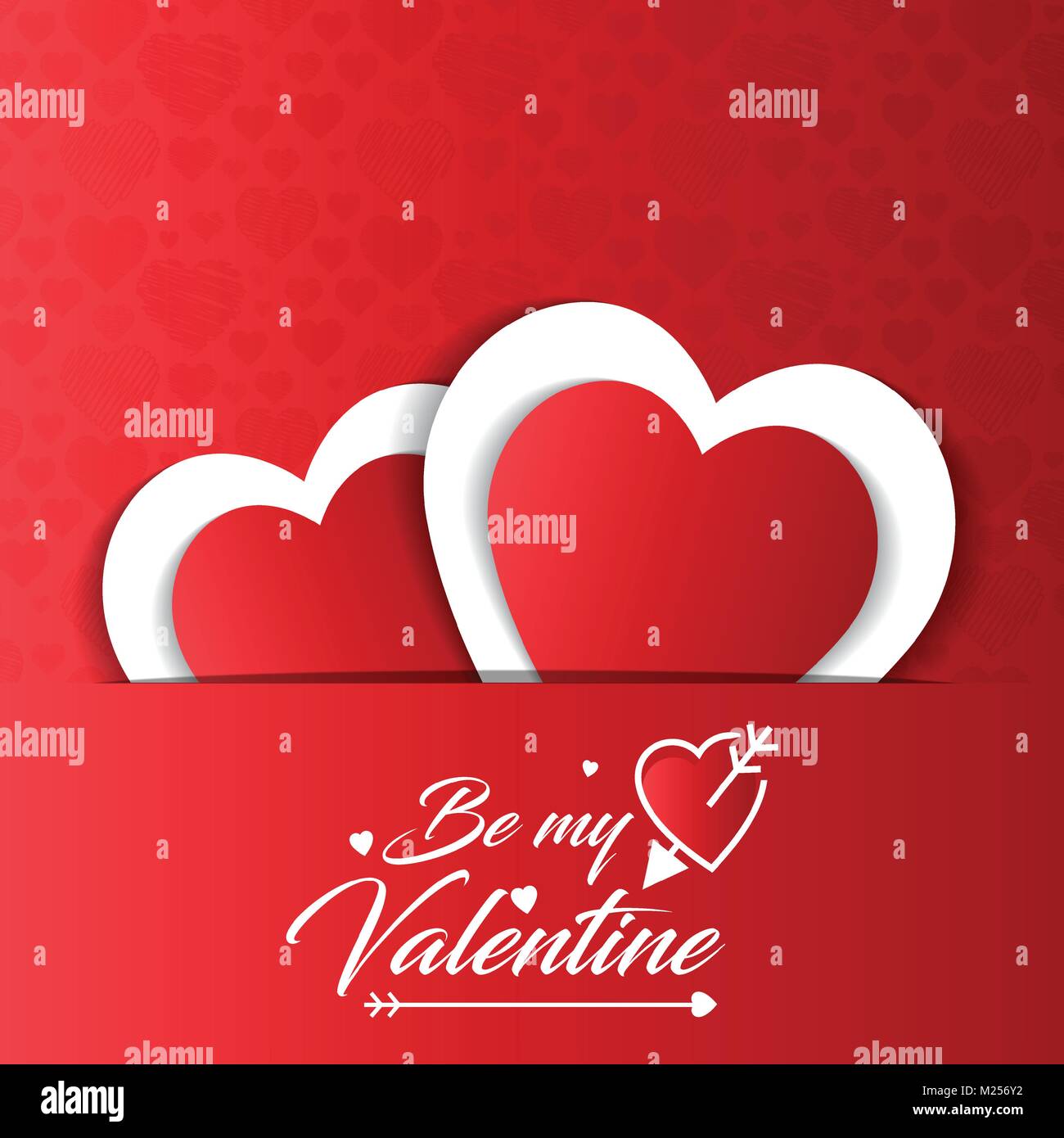 Valentines day. Red hearts Stock Vector Image & Art - Alamy