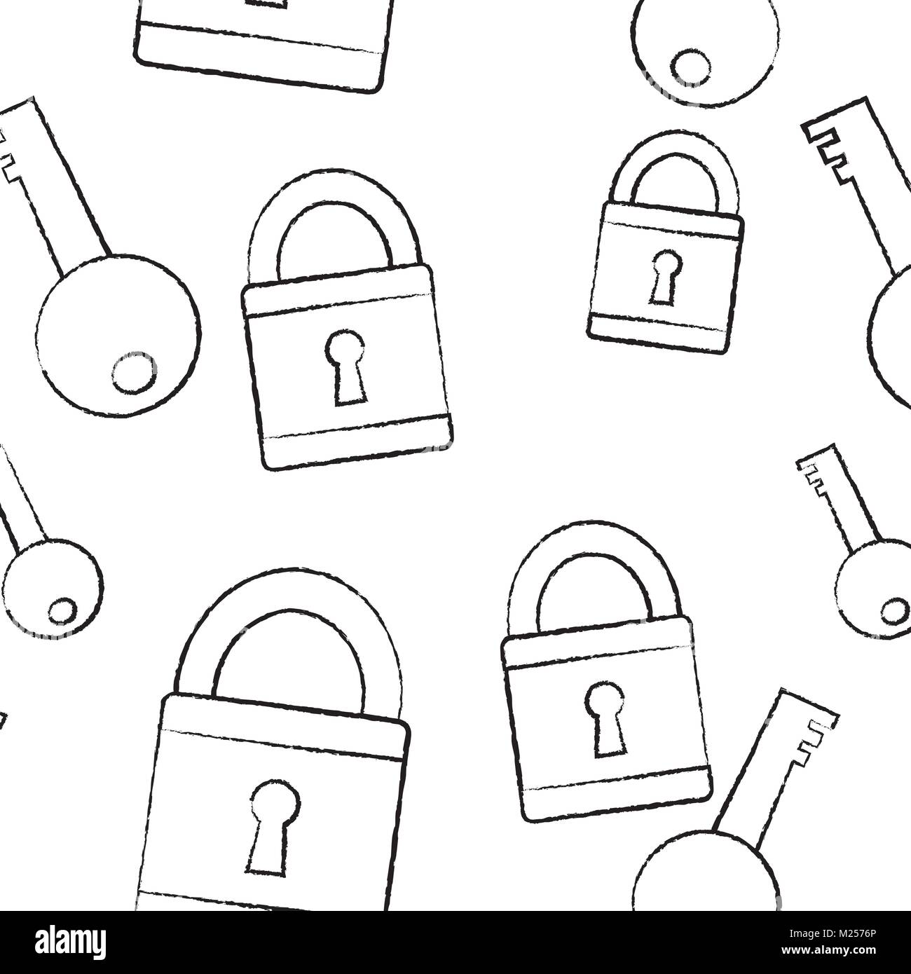 seamless pattern security cyber padlock protection Stock Vector Image ...