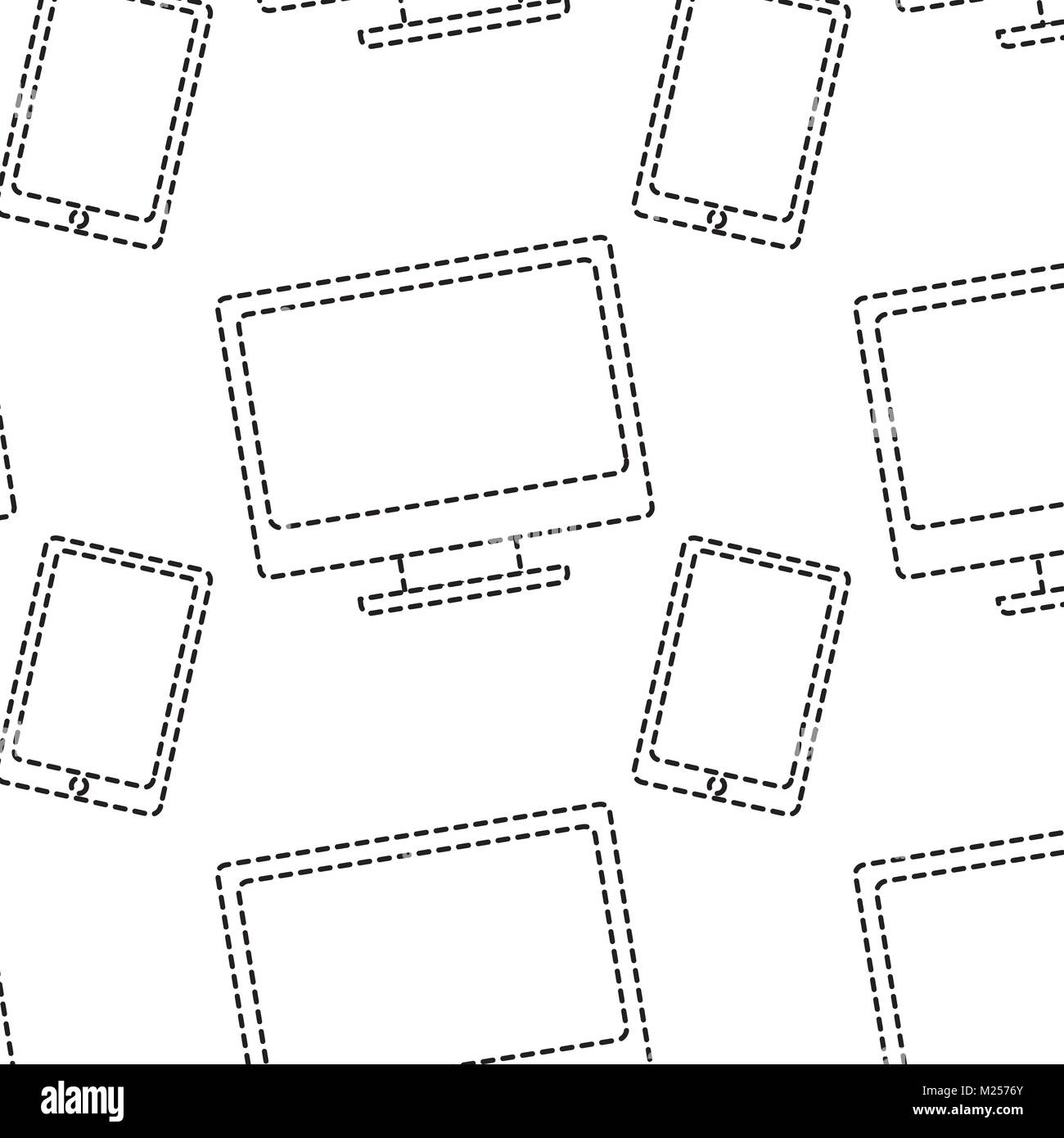 seamless pattern technology devices computer monitor and smartphone ...