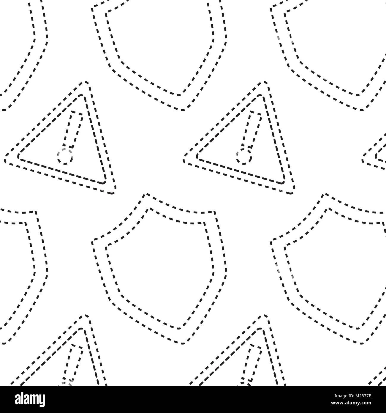 seamless pattern shield protection warning alert digital Stock Vector ...