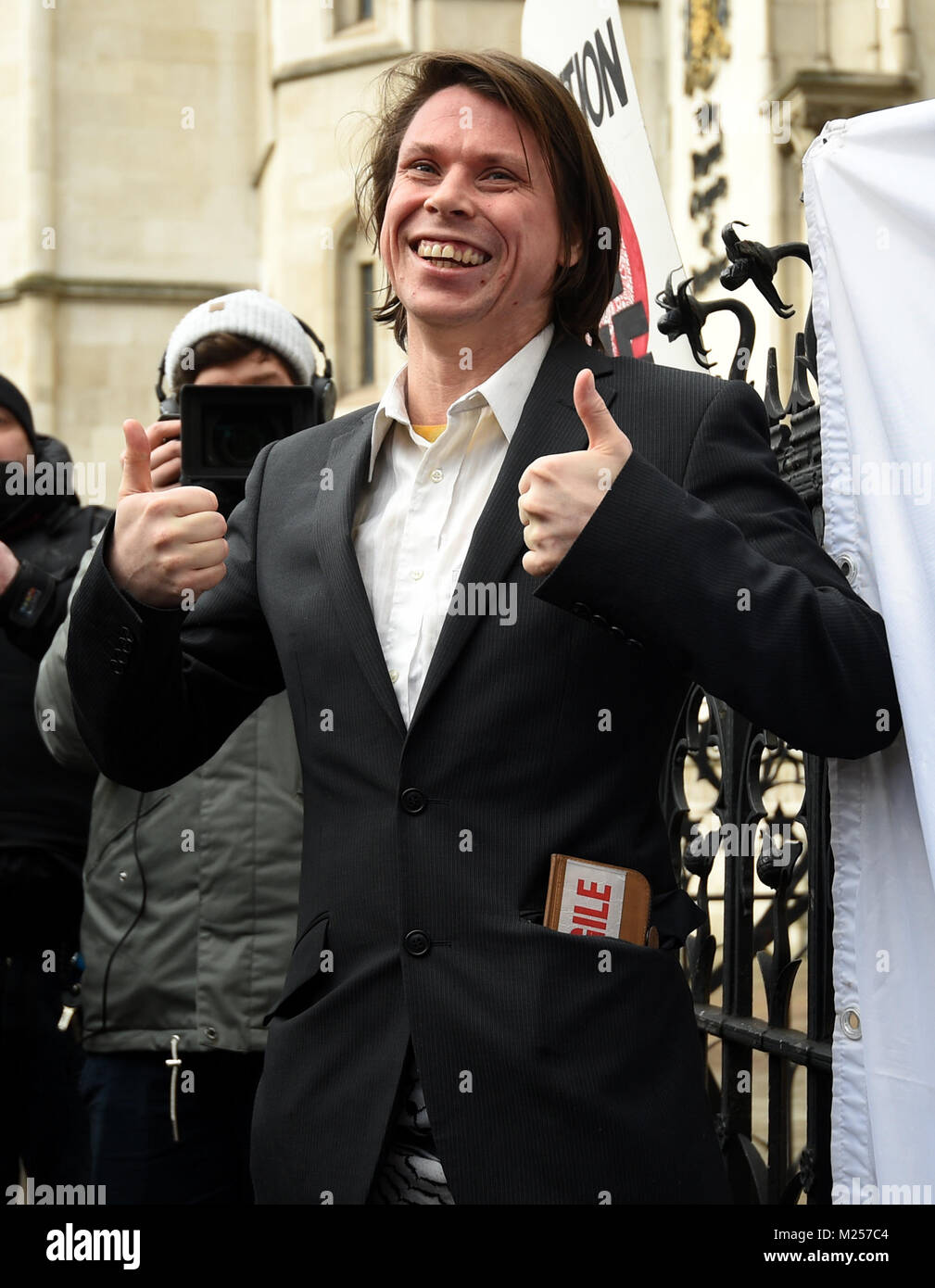 Alleged computer hacker Lauri Love outside the Royal Courts of Justice ...