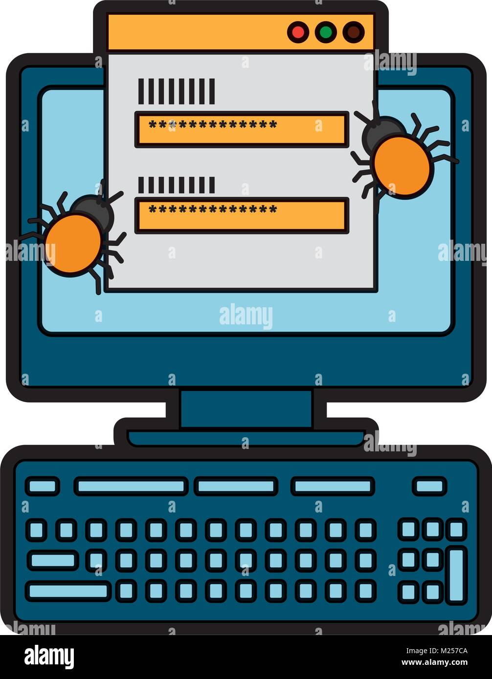 computer password access hacker virus data Stock Vector Image & Art - Alamy