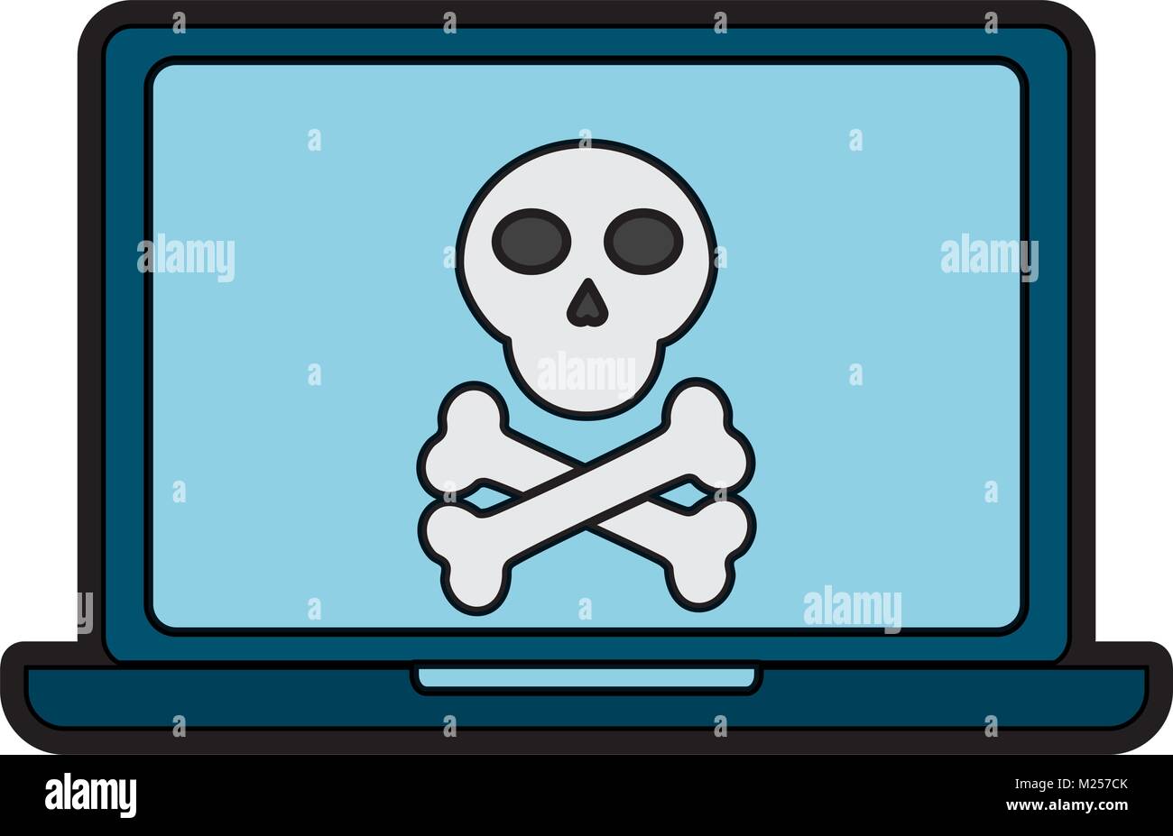 laptop computer malware spam data insecure connection concept Stock Vector Image & Art - Alamy