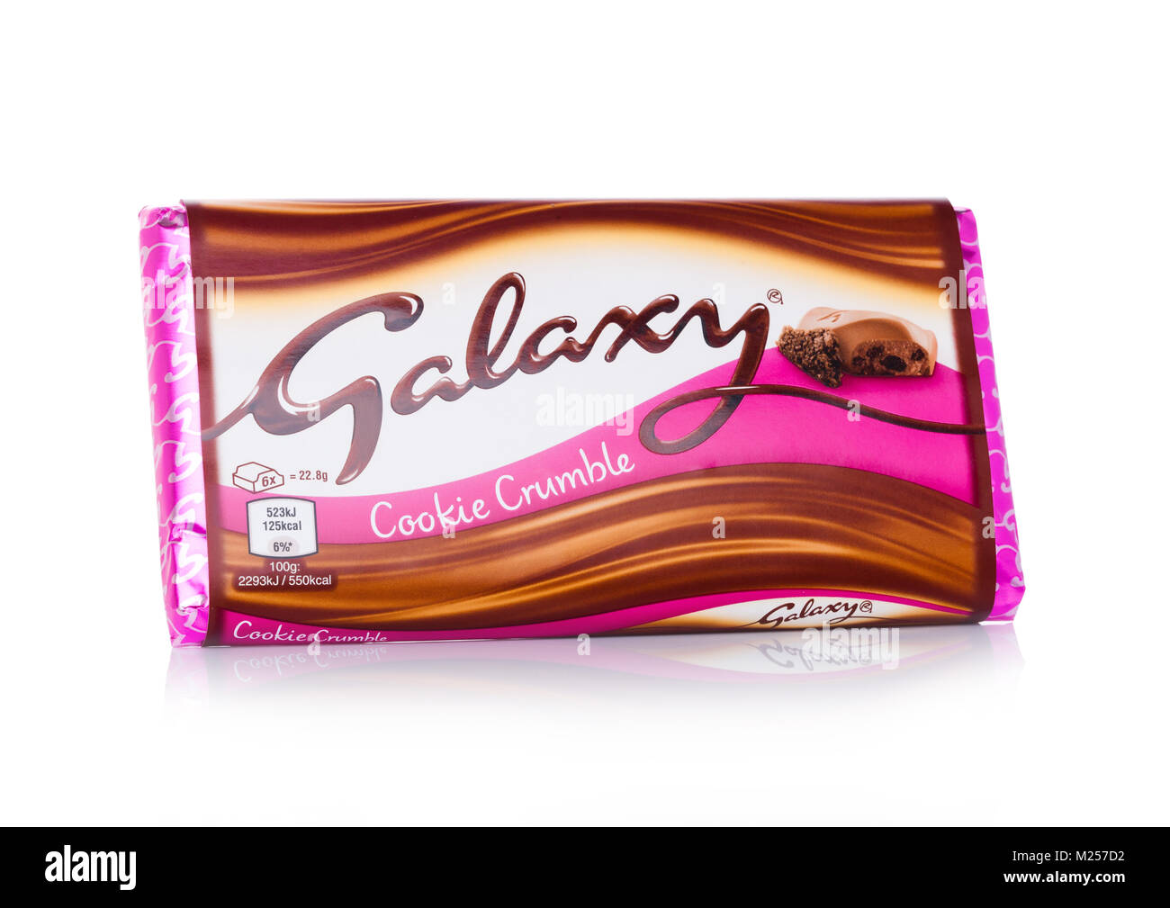 Galaxy choc chocolate bar confectionery cookie crumble hi-res stock ...