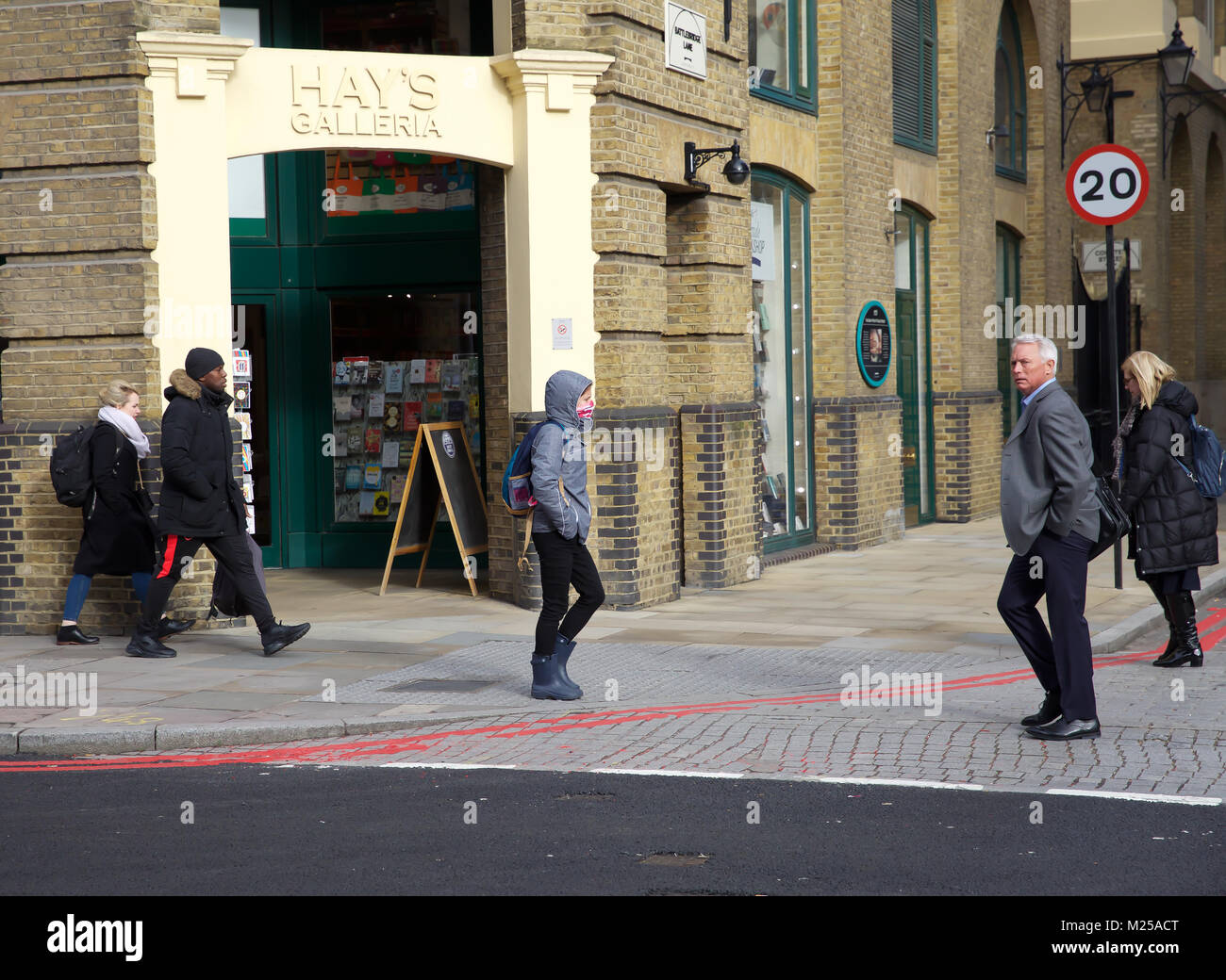 London,UK,5TH February 2018,Dull, cold and miserable by London Bridge ...
