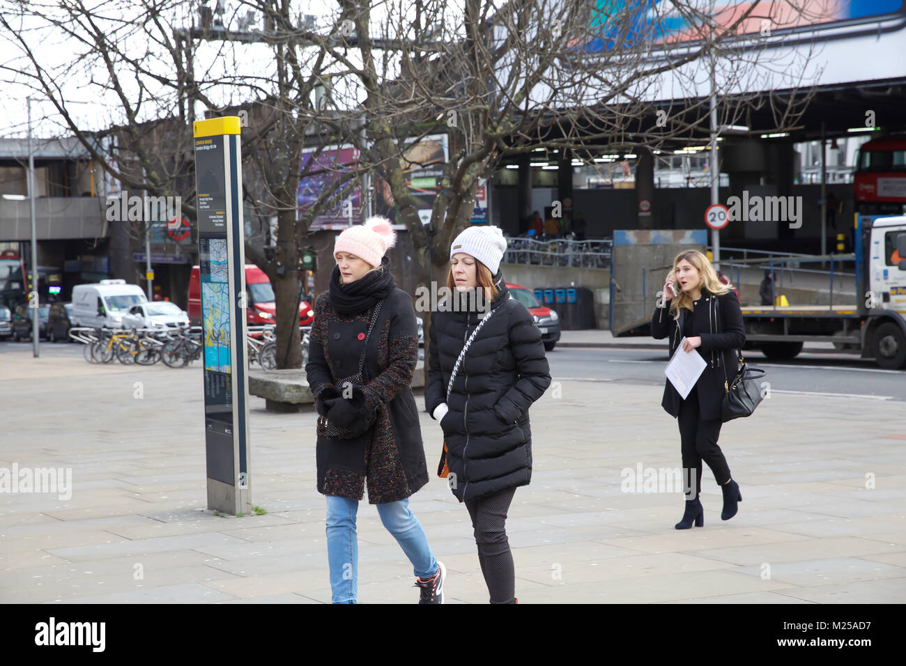 London,UK,5TH February 2018,Dull, cold and miserable by London Bridge ...