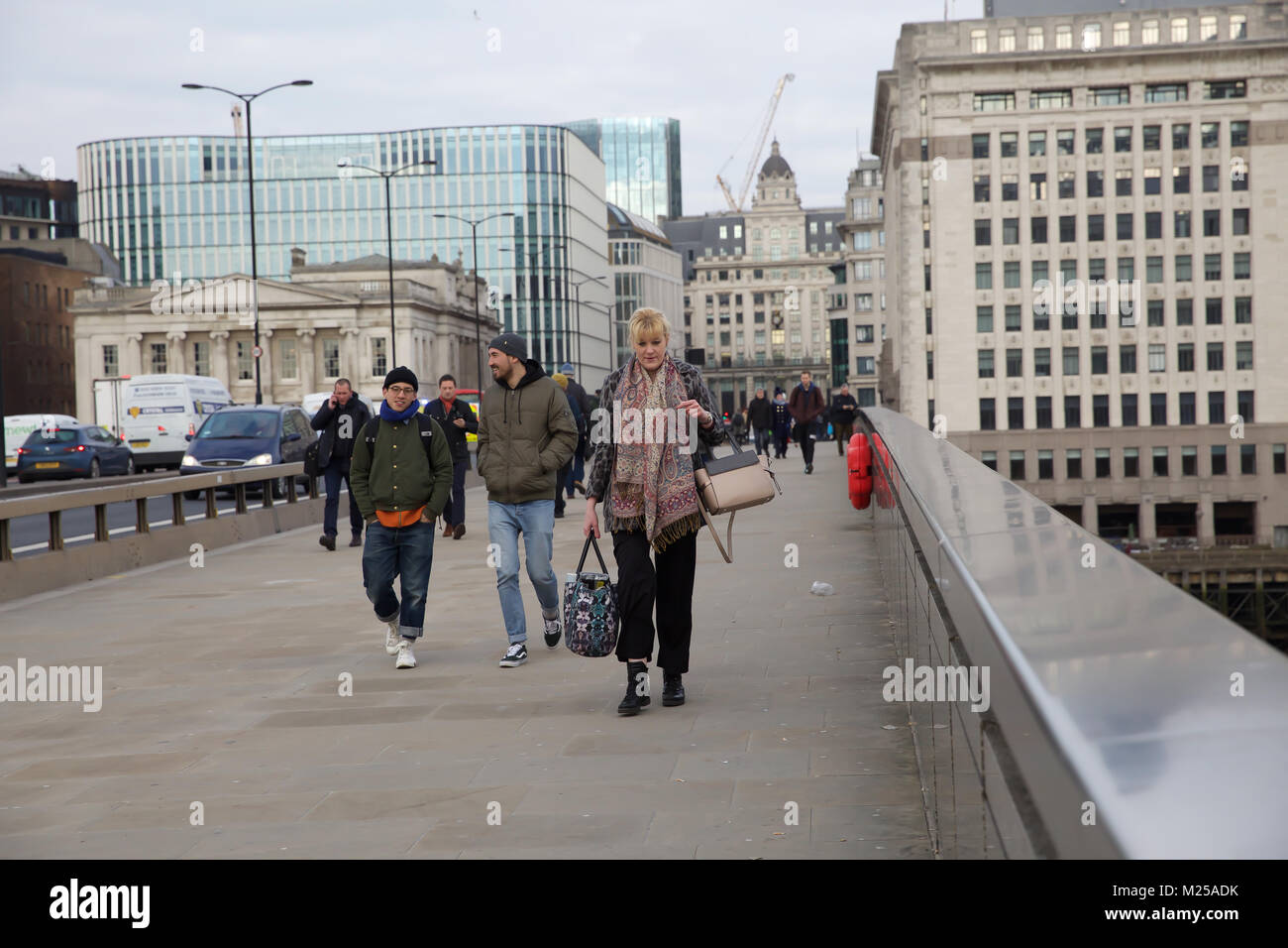 London,UK,5TH February 2018,Dull, cold and miserable by London Bridge ...