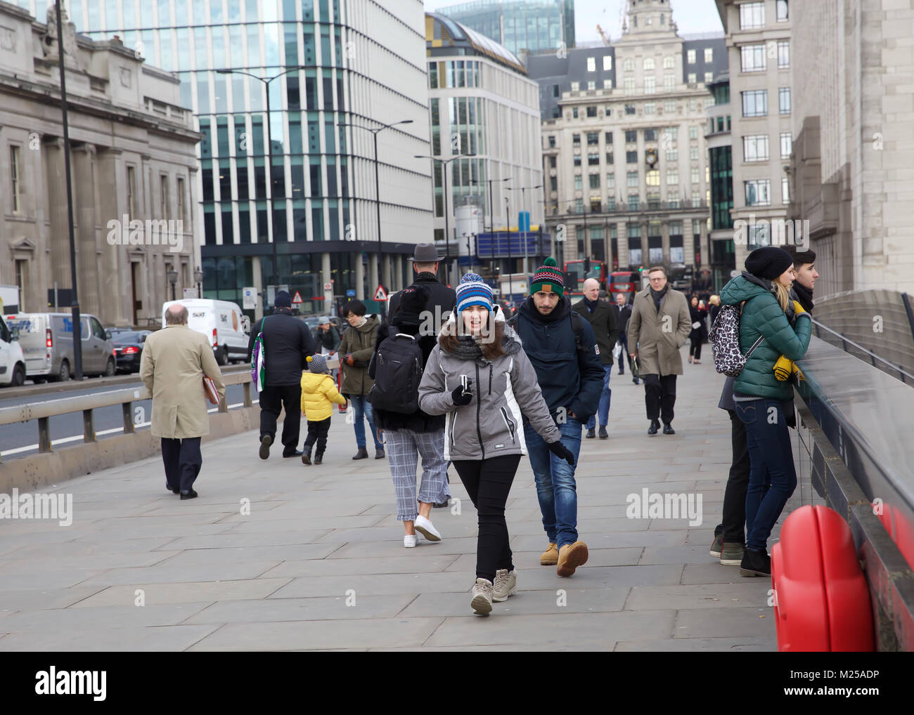 London,UK,5TH February 2018,Dull, cold and miserable by London Bridge ...