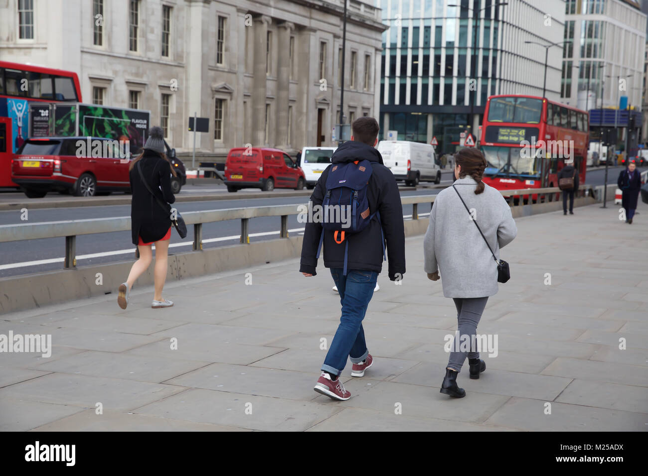 London,UK,5TH February 2018,Dull, cold and miserable by London Bridge ...