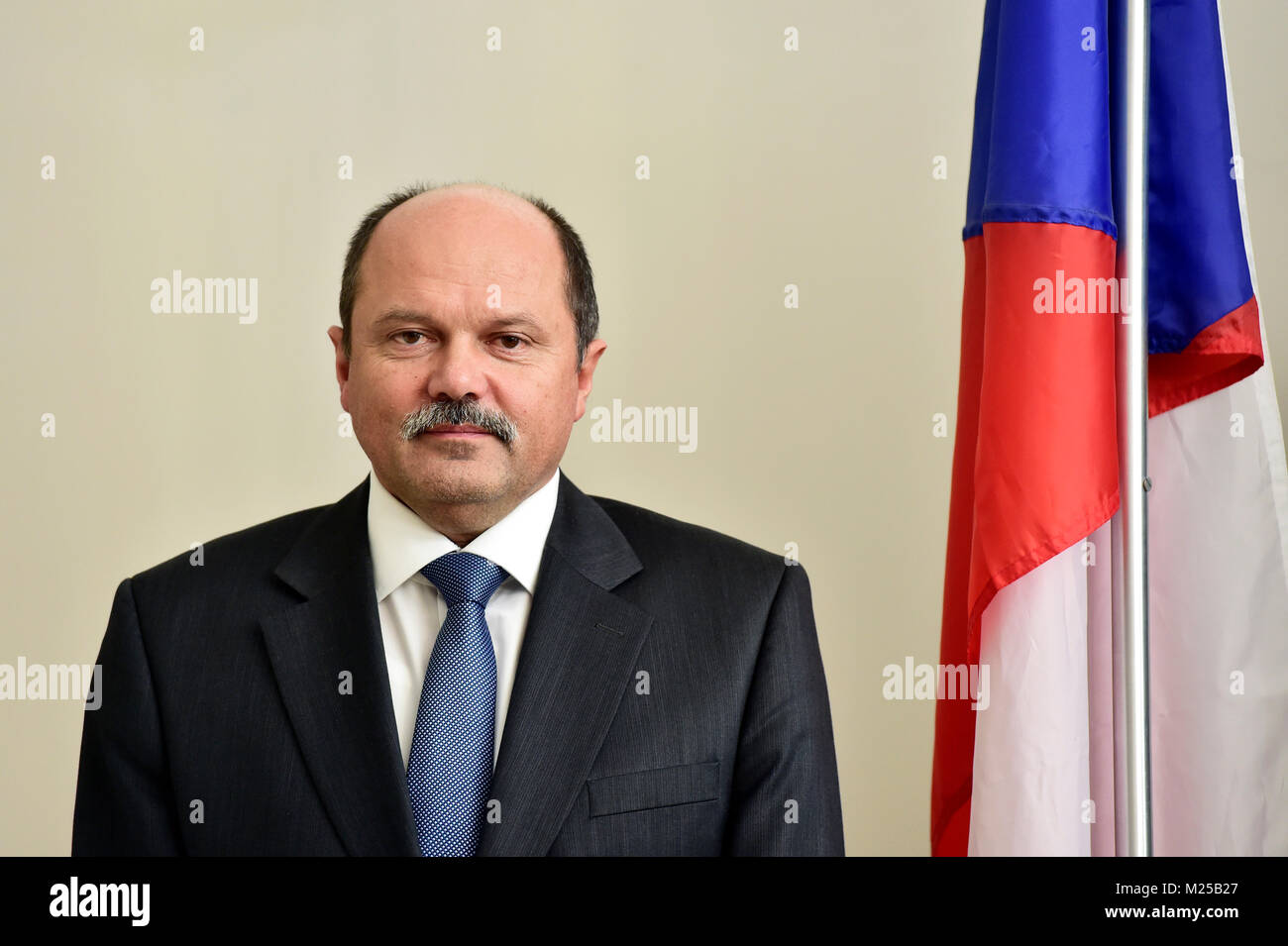 Czech Agriculture Minister Jiri Milek poses during the interview for ...