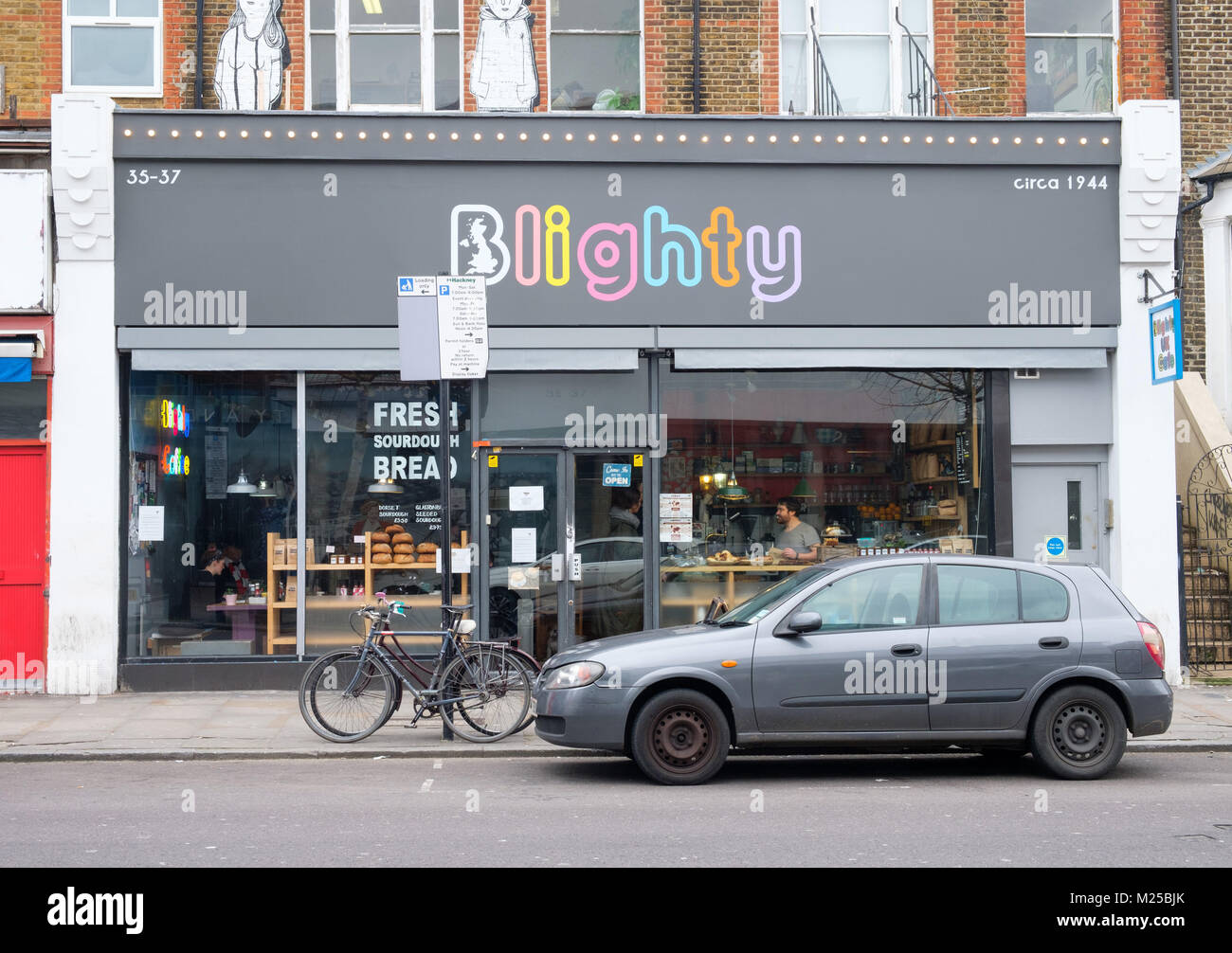 London, UK. 5th February, 2018. Winston Churchill themed Blighty Cafe ...