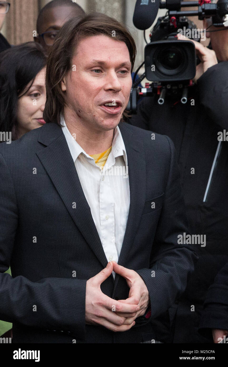 London, UK. 5th February, 2018. Alleged computer hacker Lauri Love ...