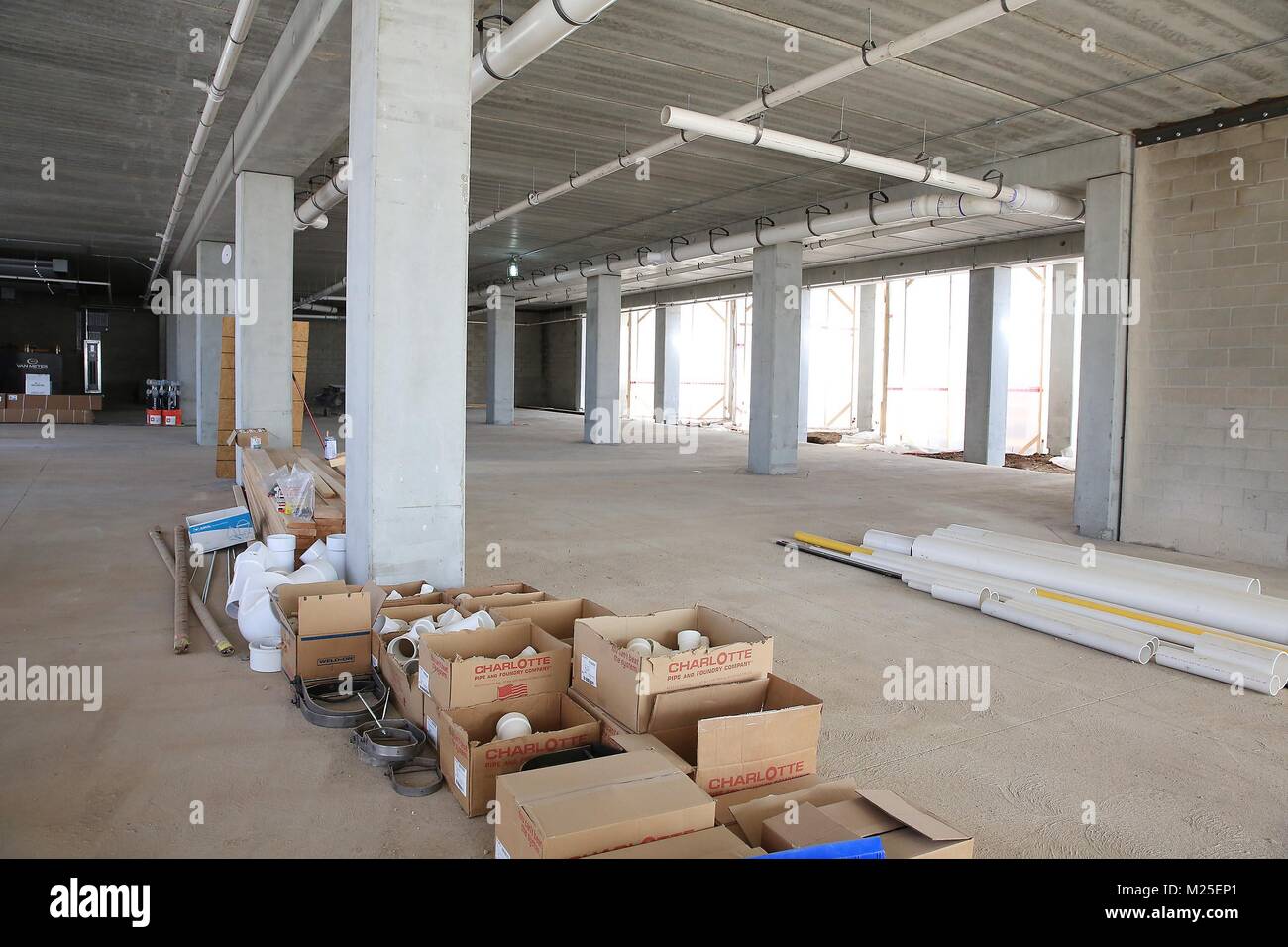 Bettendorf, Iowa, USA. 1st Feb, 2018. The parking garage area in The ...