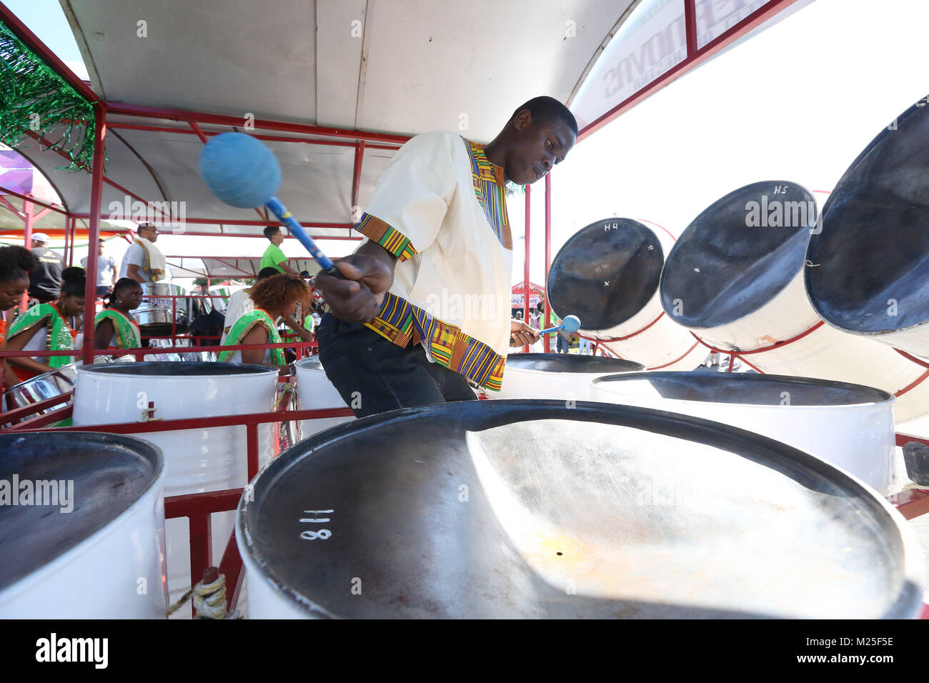 PORT OF SPAIN, TRINIDAD - Feb 04: Members of First Citizens Supernovas ...