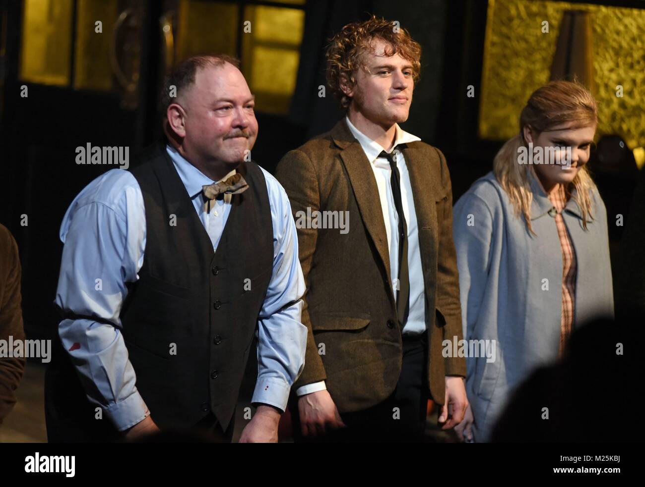 New York, NY, USA. 5th Feb, 2018. Mark Addy, Johnny Flynn, Gaby French ...
