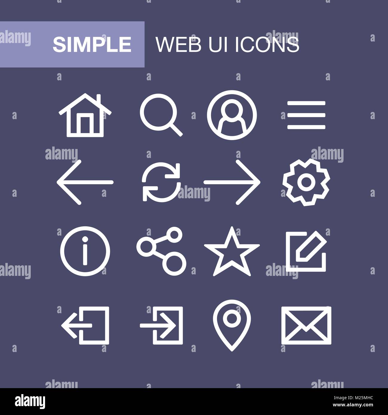 Set Of Web And Mobile Application Icons For Simple Flat Style Ui Design Stock Vector Image And Art