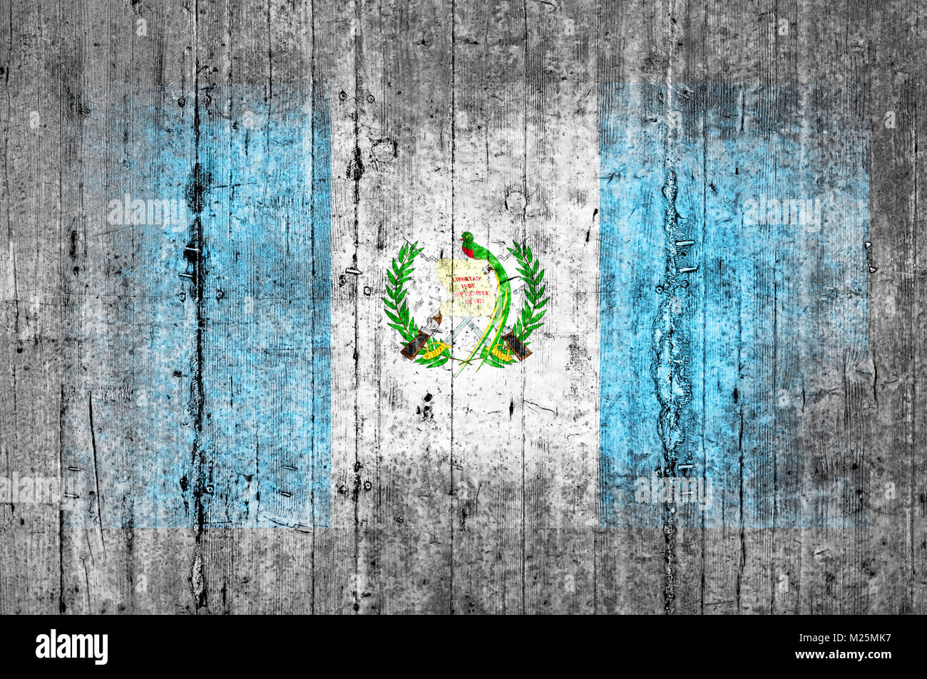 Guatemala flag painted on background texture gray concrete Stock Photo ...