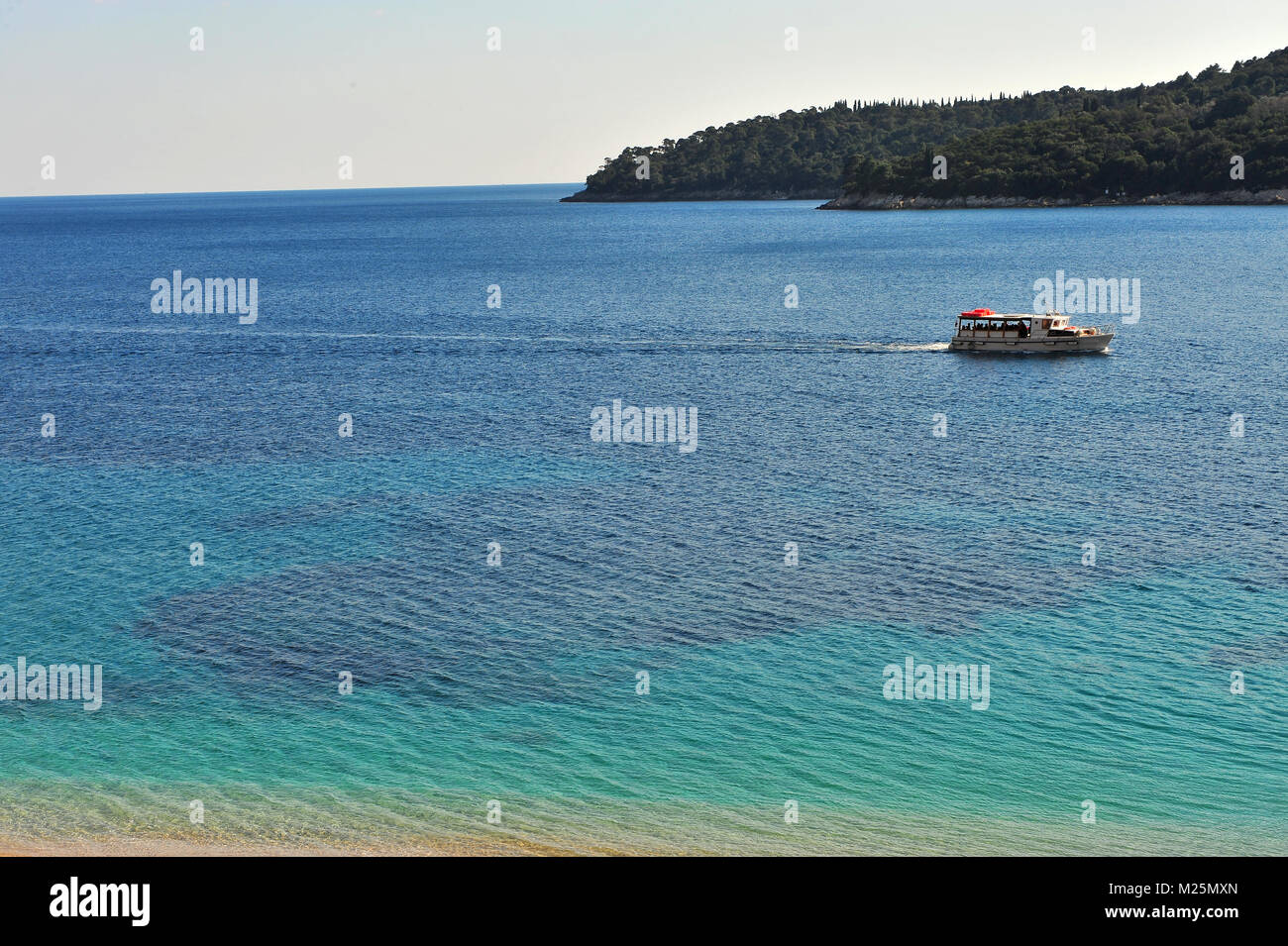 Speed boat in the sea, adriatic coast, Croatia Stock Photo - Alamy
