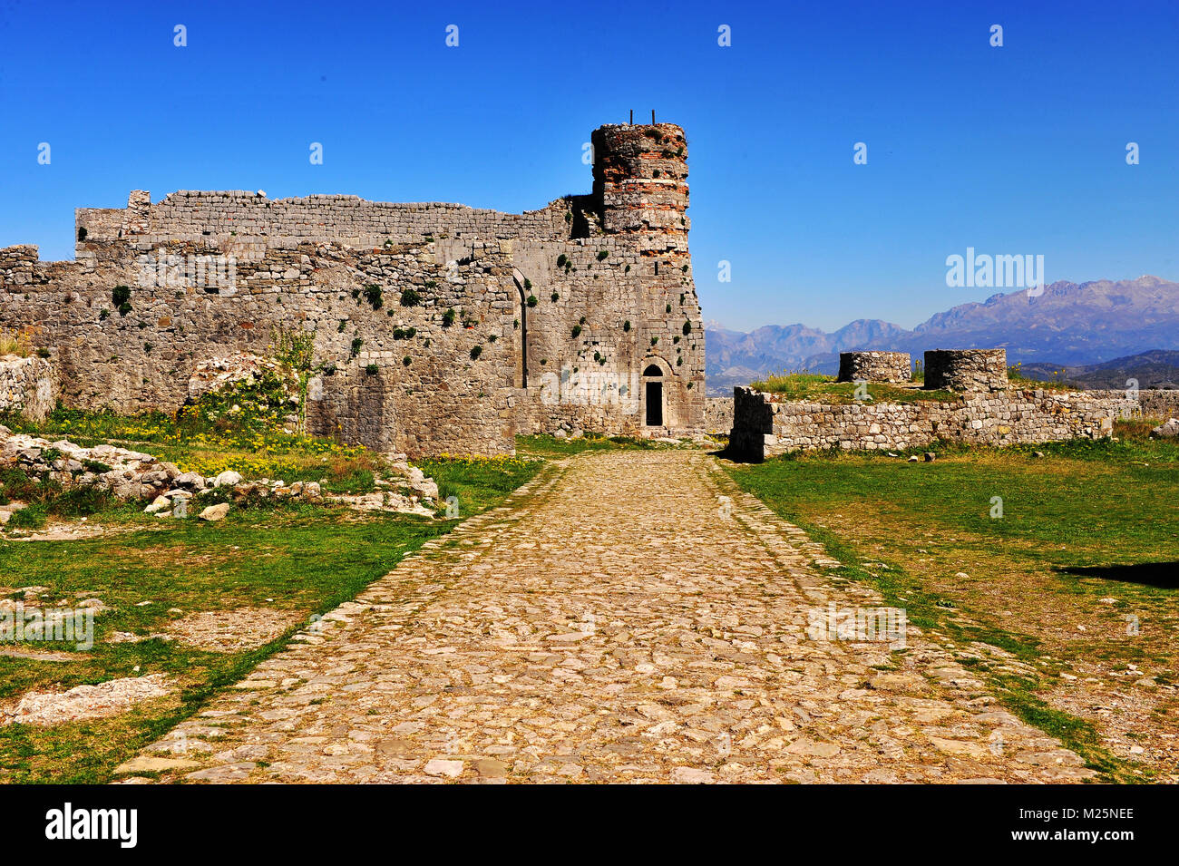 Entrance to the fort, Shkoder, Albania Stock Photo - Alamy