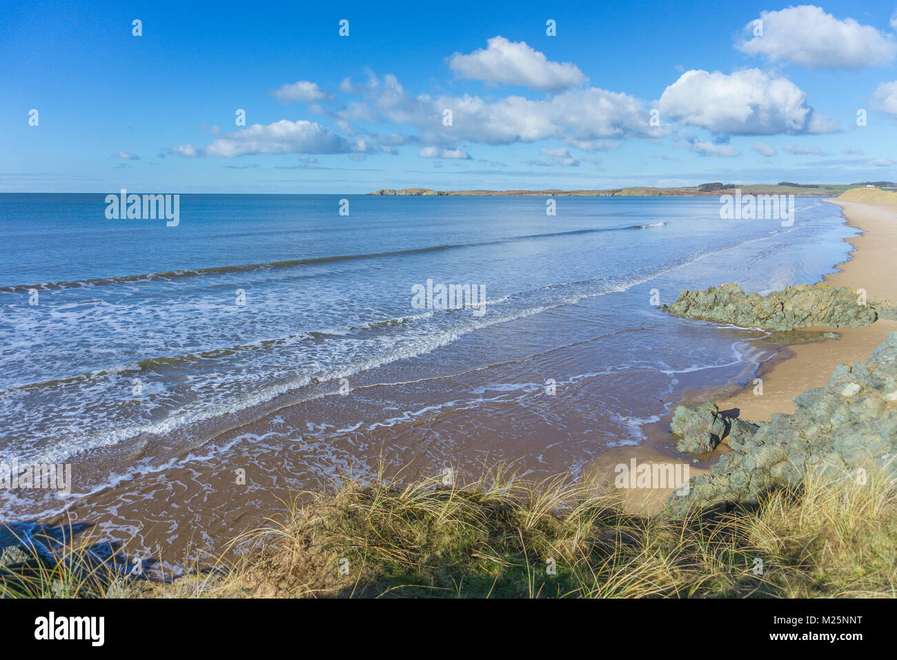 A view of Newborough beach on Anglesey Stock Photo - Alamy