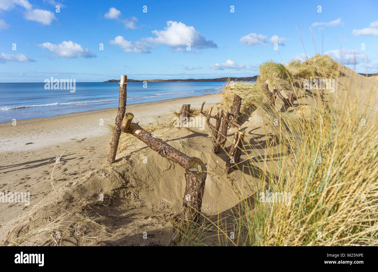 A view of Newborough beach on Anglesey Stock Photo - Alamy