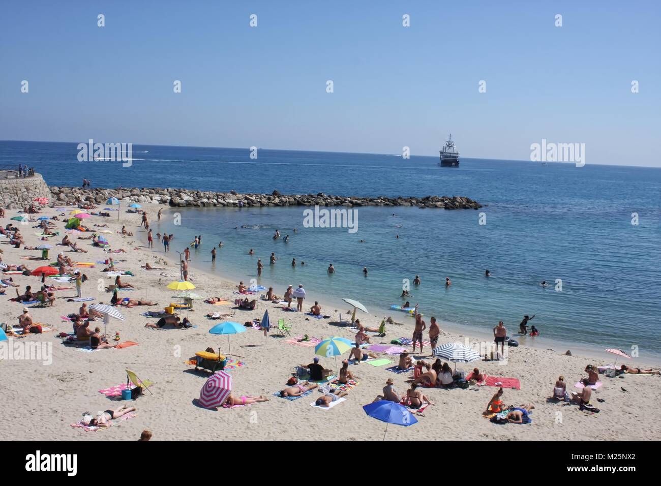 Beach Scene Antibes Stock Photo - Alamy