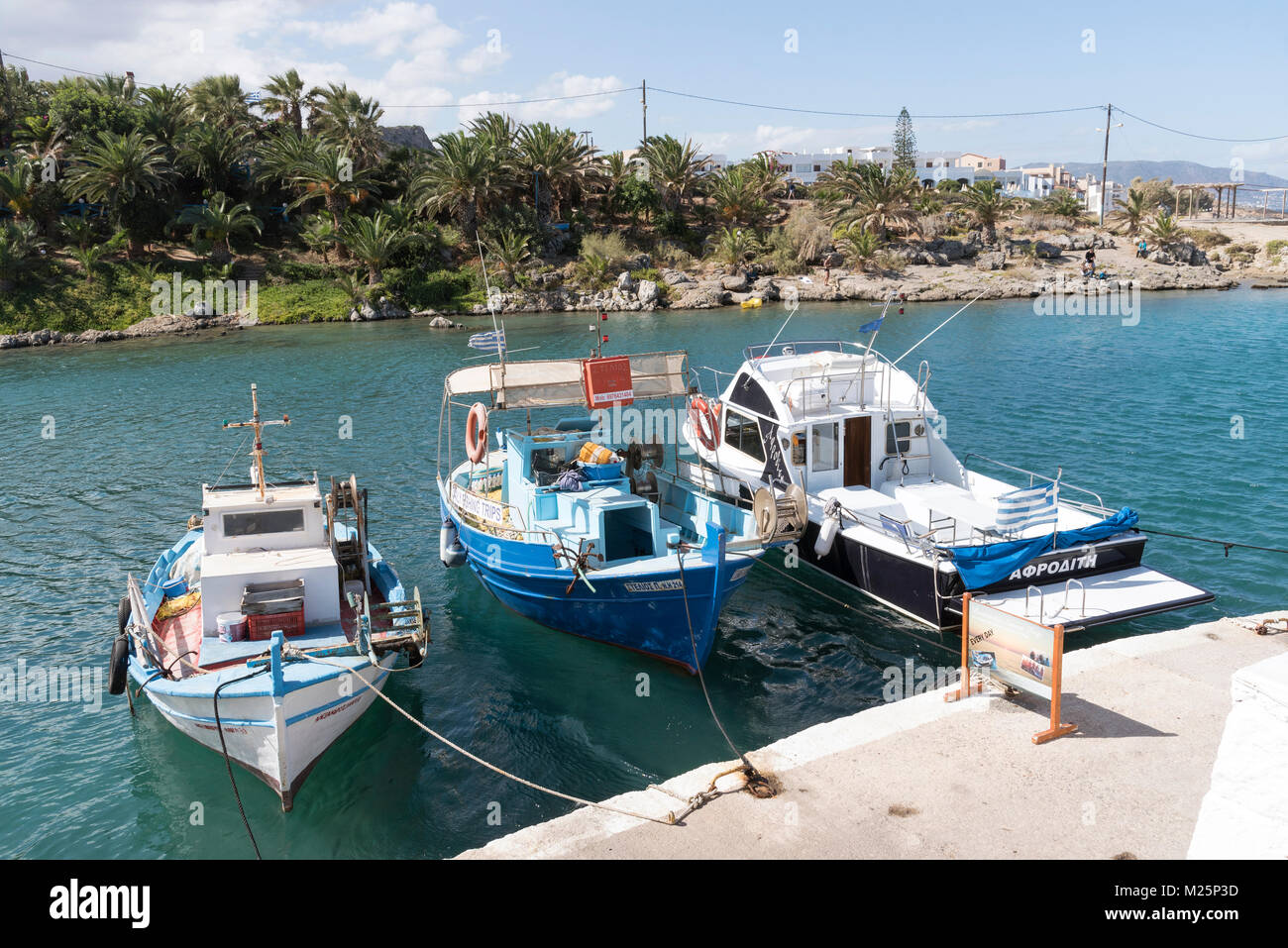 Malia crete harbour hi-res stock photography and images - Alamy