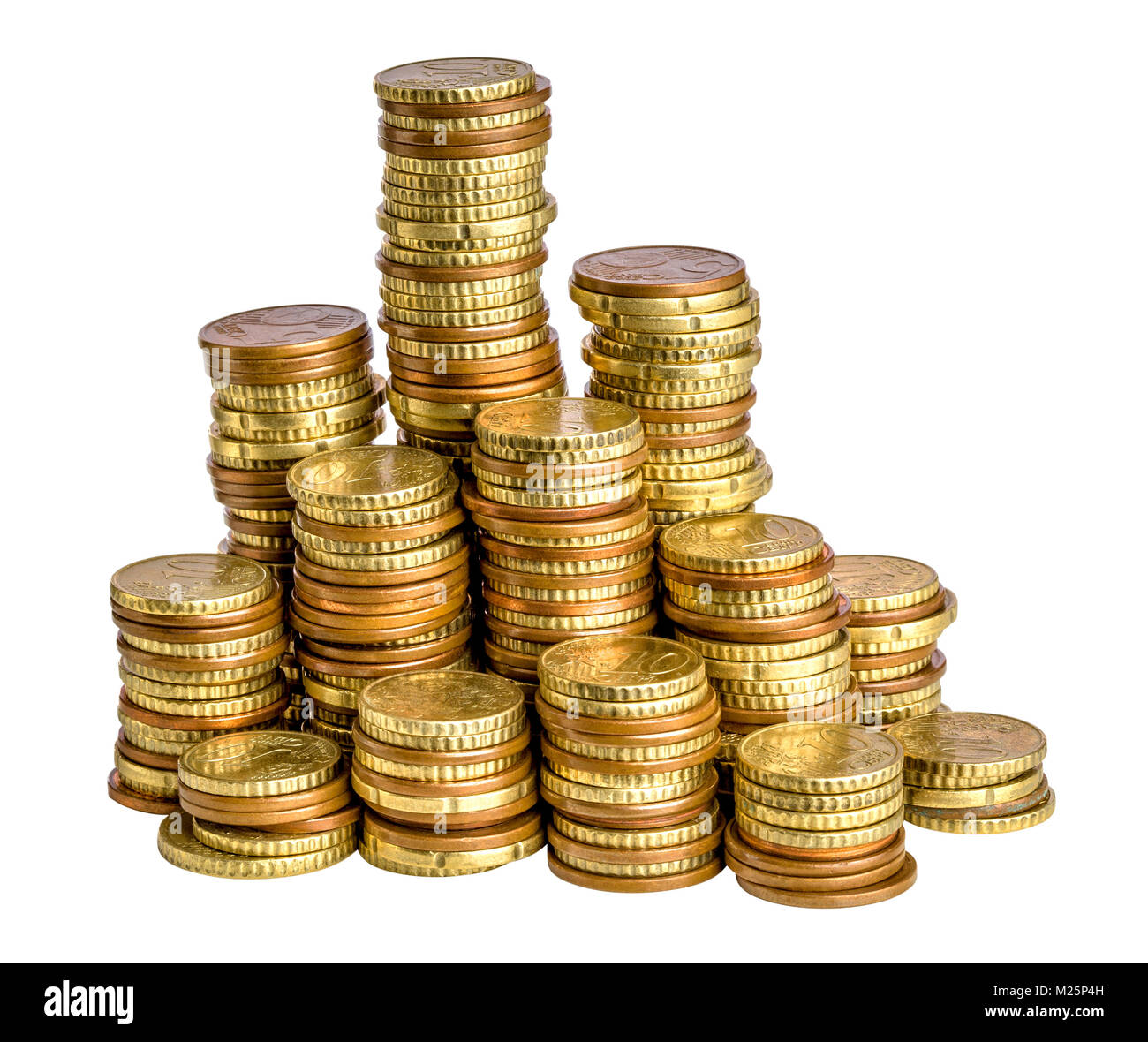 golden euro coin isolated on white background Stock Photo - Alamy