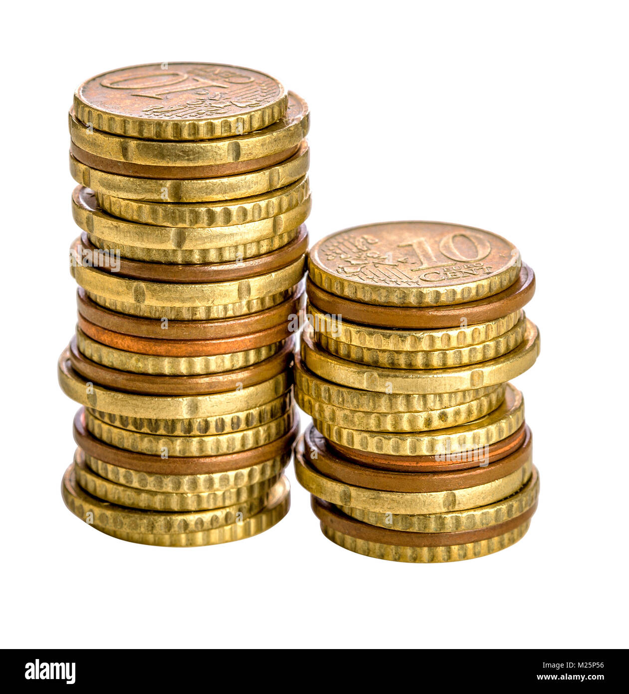 golden euro coin isolated on white background Stock Photo - Alamy
