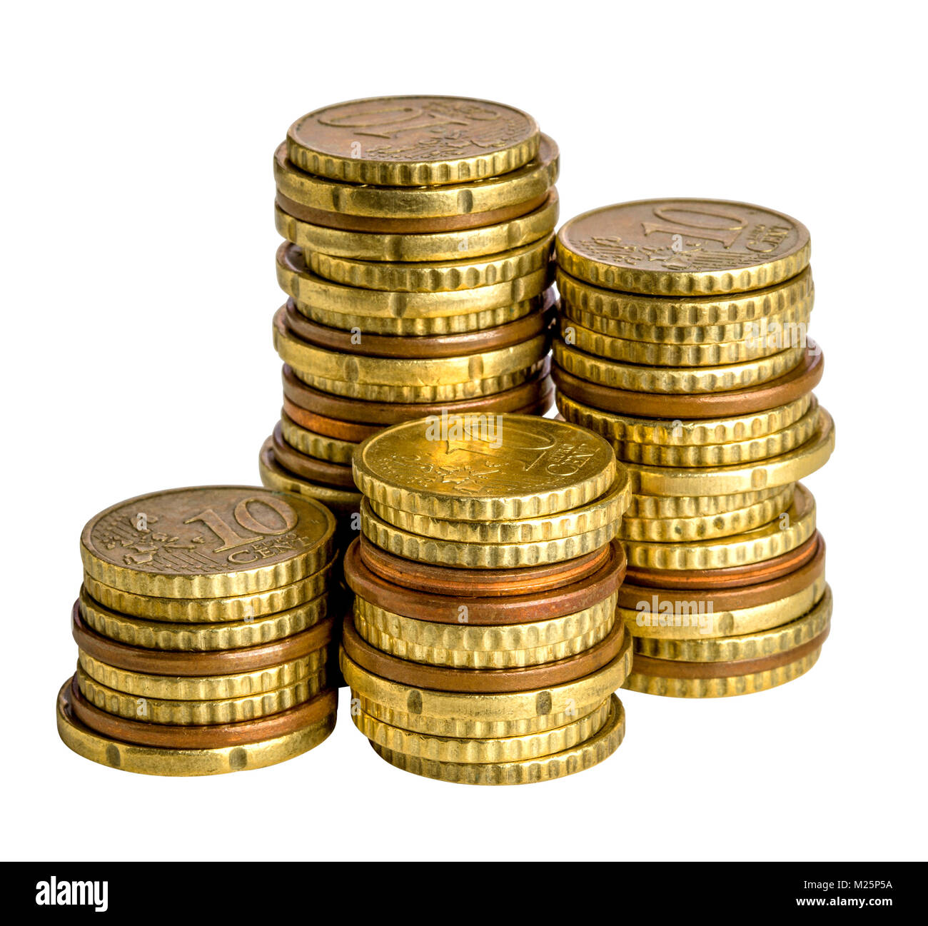 golden euro coin isolated on white background Stock Photo - Alamy