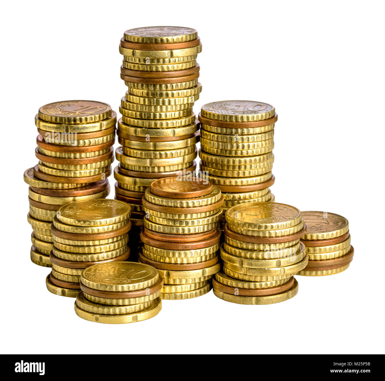 golden euro coin isolated on white background Stock Photo - Alamy