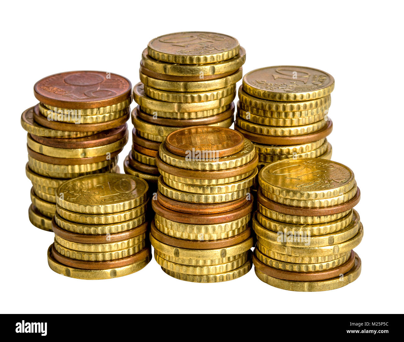 golden euro coin isolated on white background Stock Photo - Alamy