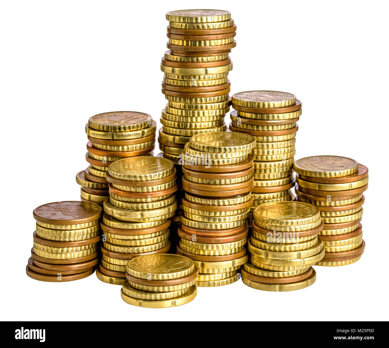 golden euro coin isolated on white background Stock Photo - Alamy