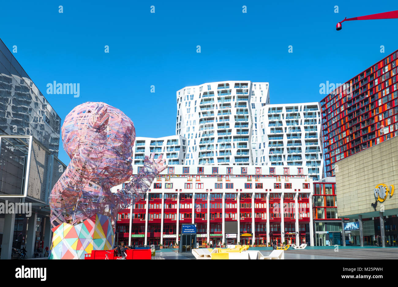 A street art installation in schouwburg square hi-res stock photography ...